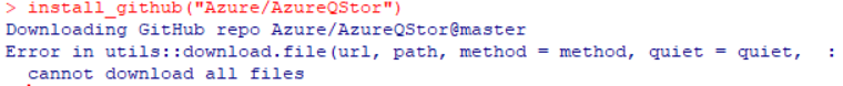 Unable to install using github_install · Issue #1 · Azure/AzureQstor · GitHub