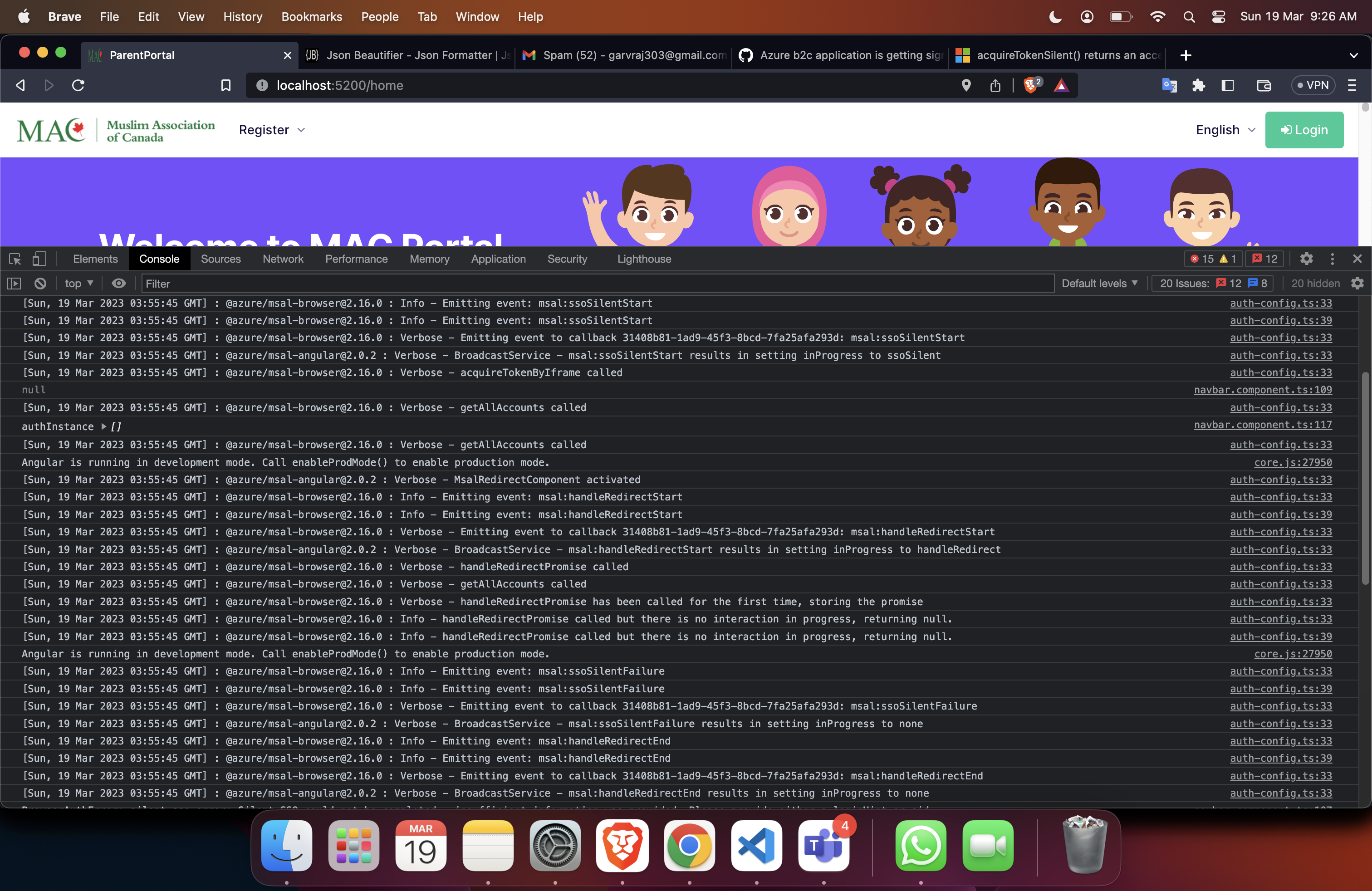 Azure b2c application is getting signed out after 2 hours even while using continuously · Issue ...