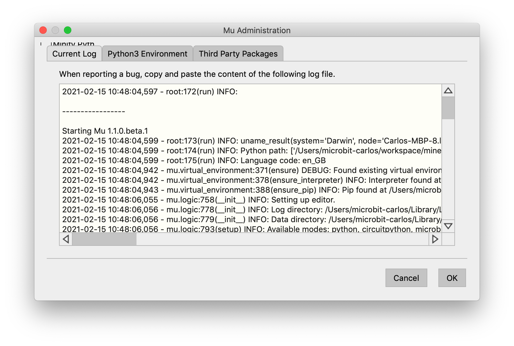 Settings tab in Python mode show other settings view · Issue #1299 · mu ...
