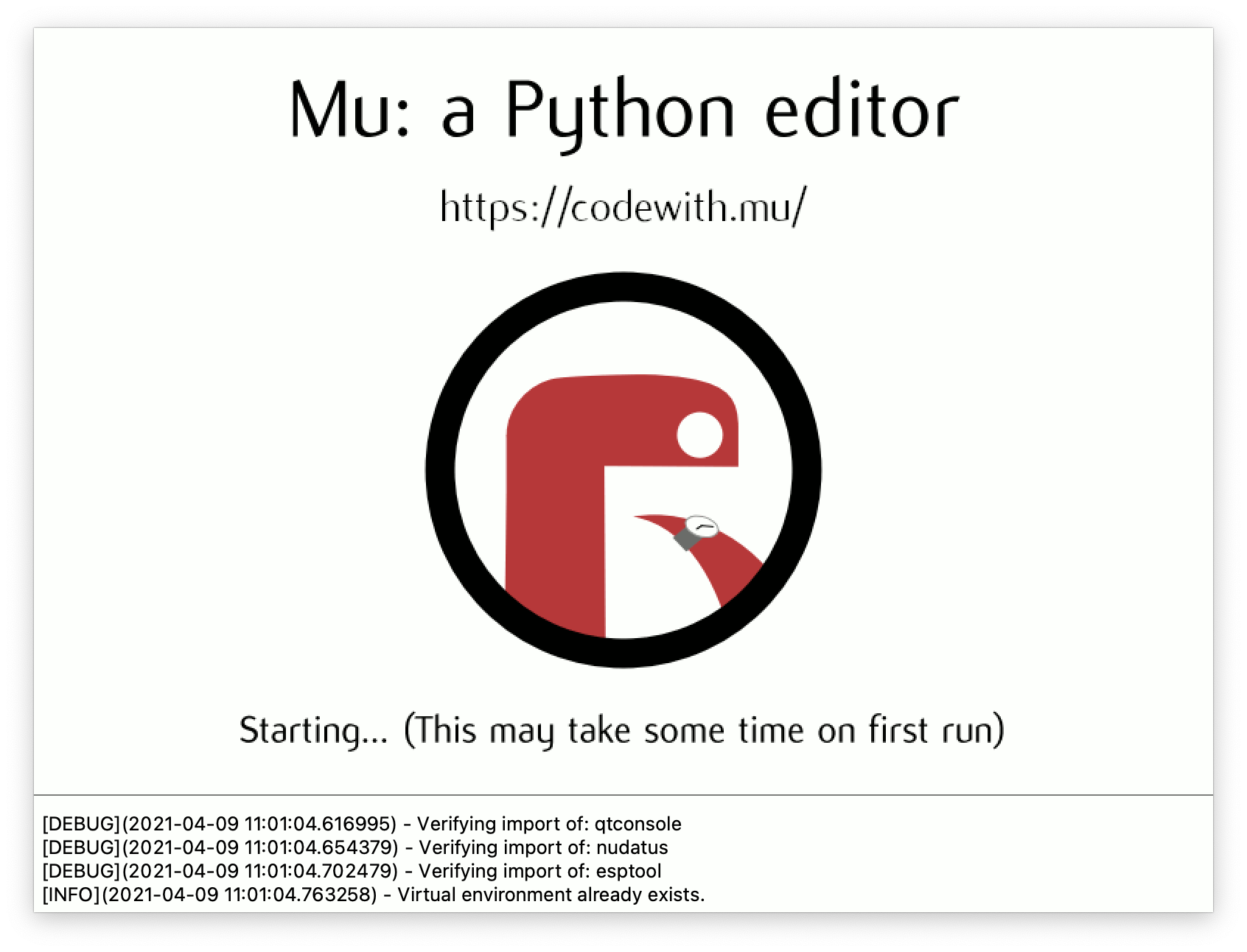 Problem with opening the Mu editor · Issue #1449 · mu-editor/mu · GitHub