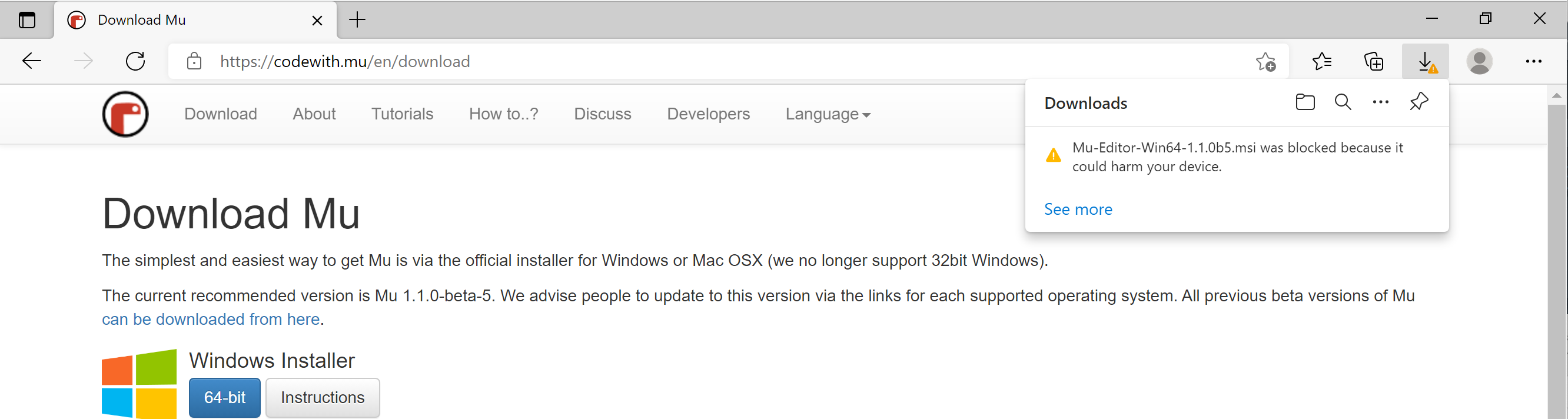 Antiviruses considering the Mu installer "dangerous" · Issue #1495 · mu ...