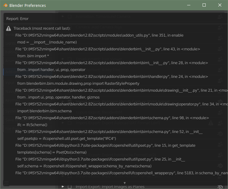 Blenderbim: RuntimeError No schema named IFC4 · Issue #1752 · IfcOpenShell/IfcOpenShell · GitHub