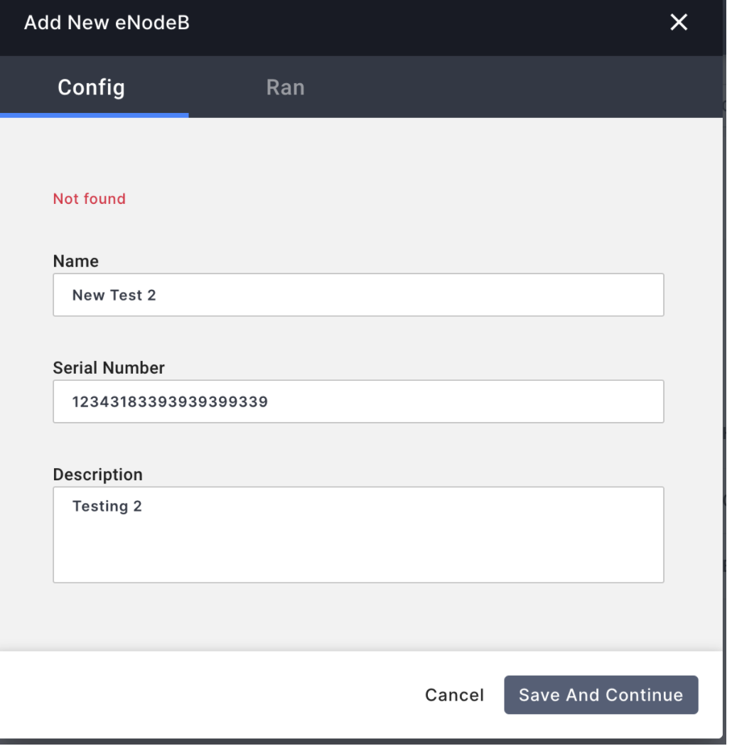 NMS - Adding Unmanaged enodeB gives Errors · Issue #5633 · magma/magma · GitHub