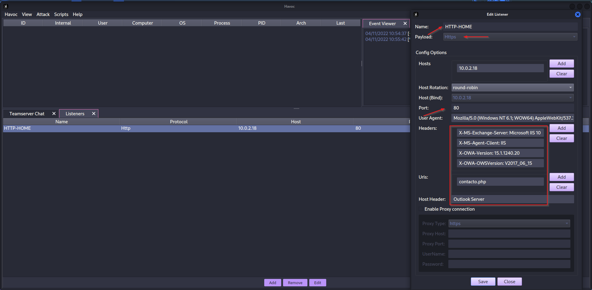 [Teamserver-Client--Bug]: Building Demon with multiple Headers and Uri doesn't call back · Issue ...