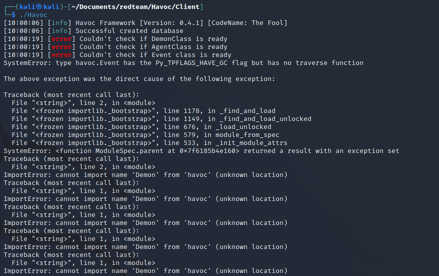 [Teamserver-Client--Bug]: Modules are not loaded - "whoami", "arp", "listdns", etc. · Issue #253 ...