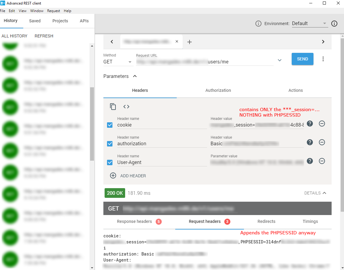 ARC sends PHPSESSID, dont want to, cant remove it · Issue #156 · advanced-rest-client/arc ...