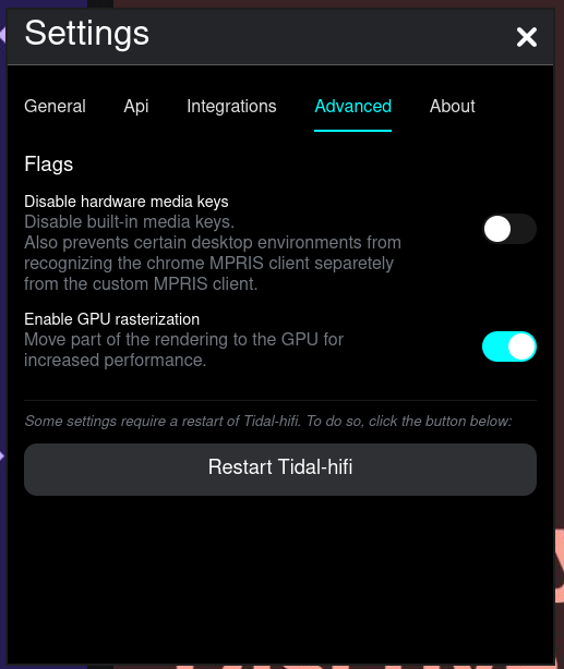 slow animations · Issue #132 · Mastermindzh/tidal-hifi · GitHub