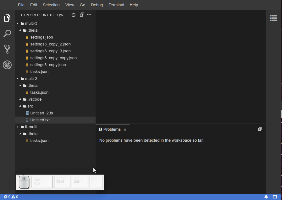 Opening multiple files at once breaks the opened editors · Issue #6298 · eclipse-theia/theia ...