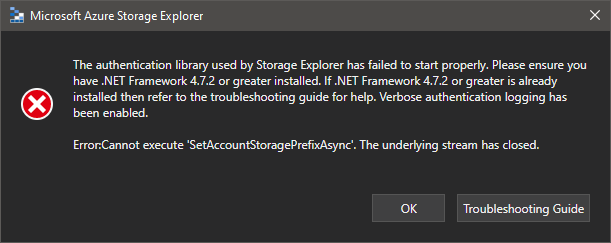 Storage Explorer Startup Error · Issue #4407 · microsoft ...