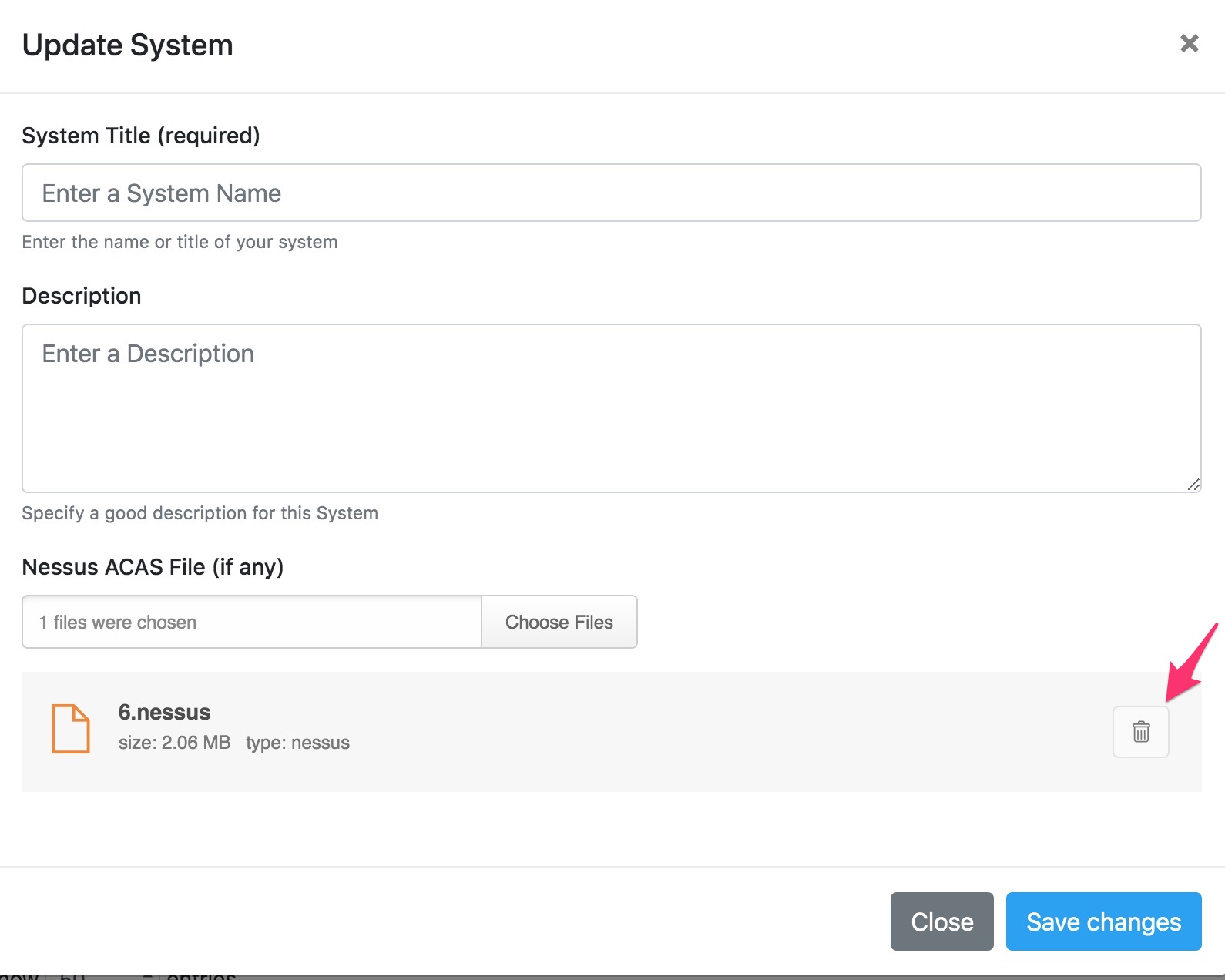 [BUG] Delete button to delete Nessus File upload information doesn't work · Issue #136 ...