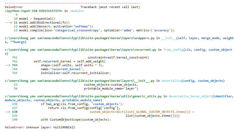 AttributeError: Can't set the attribute "name" when building bidirectional layer with ...