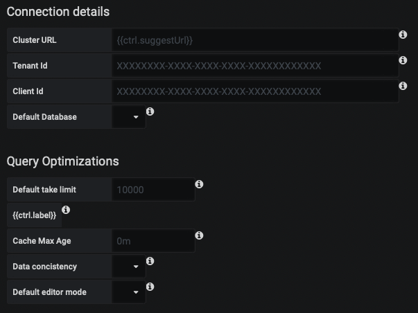 Data Source Configuration Missing Required Fields · Issue 171 · Grafanaazure Data Explorer