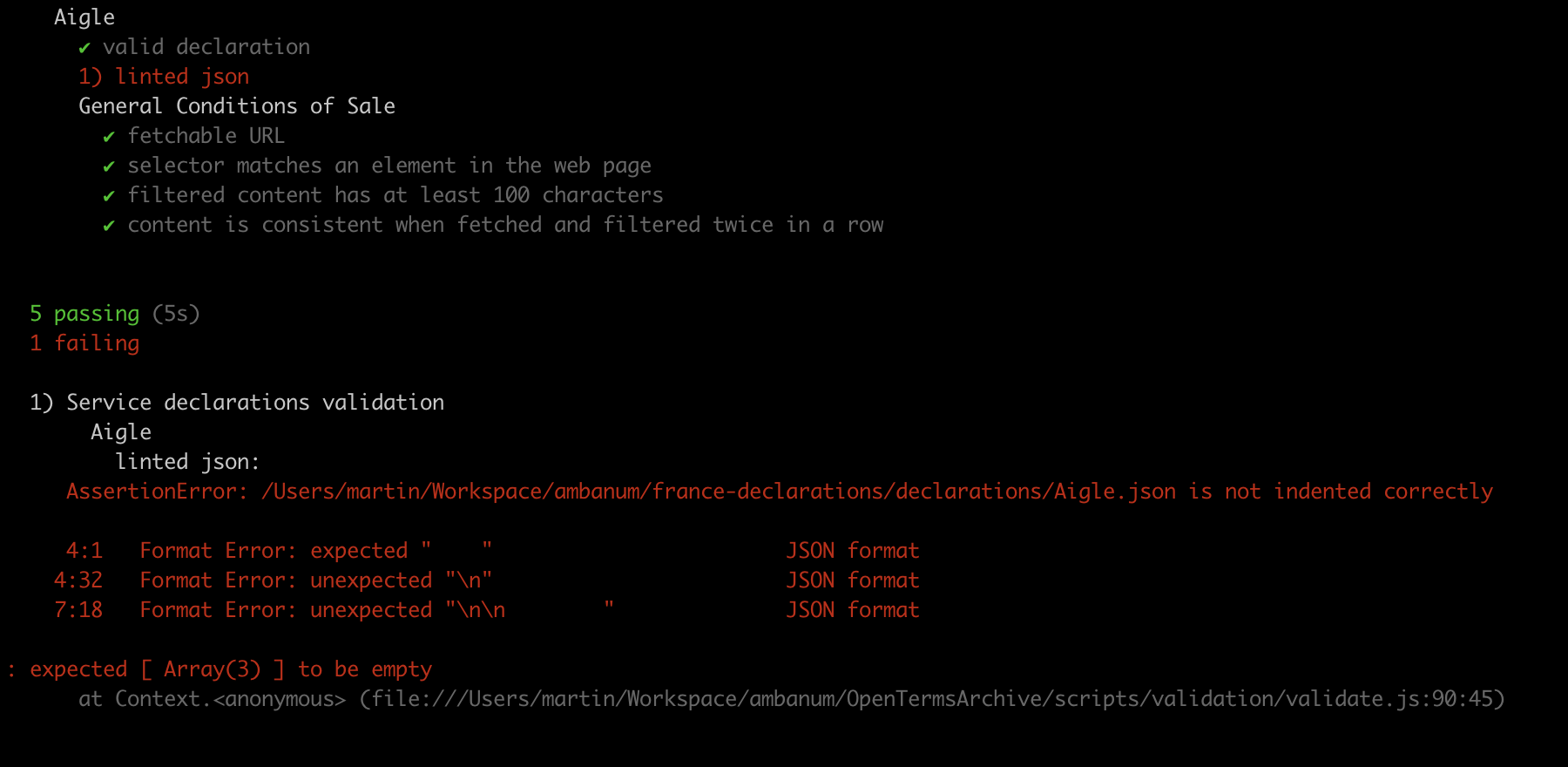 Lint declaration files · Issue #833 · OpenTermsArchive/engine · GitHub