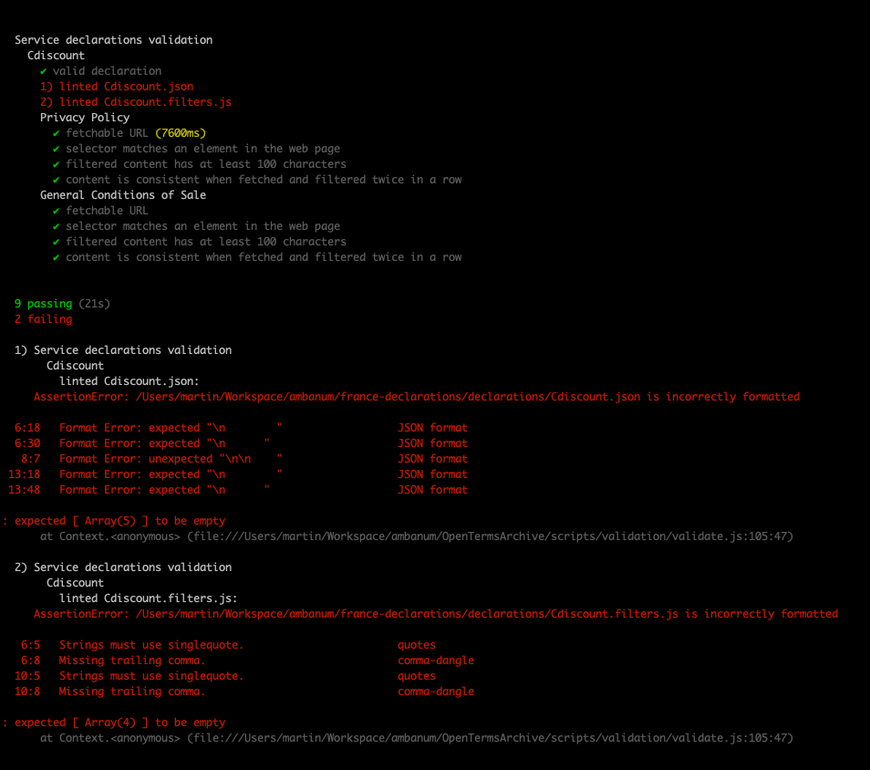 Lint declaration files · Issue #833 · OpenTermsArchive/engine · GitHub