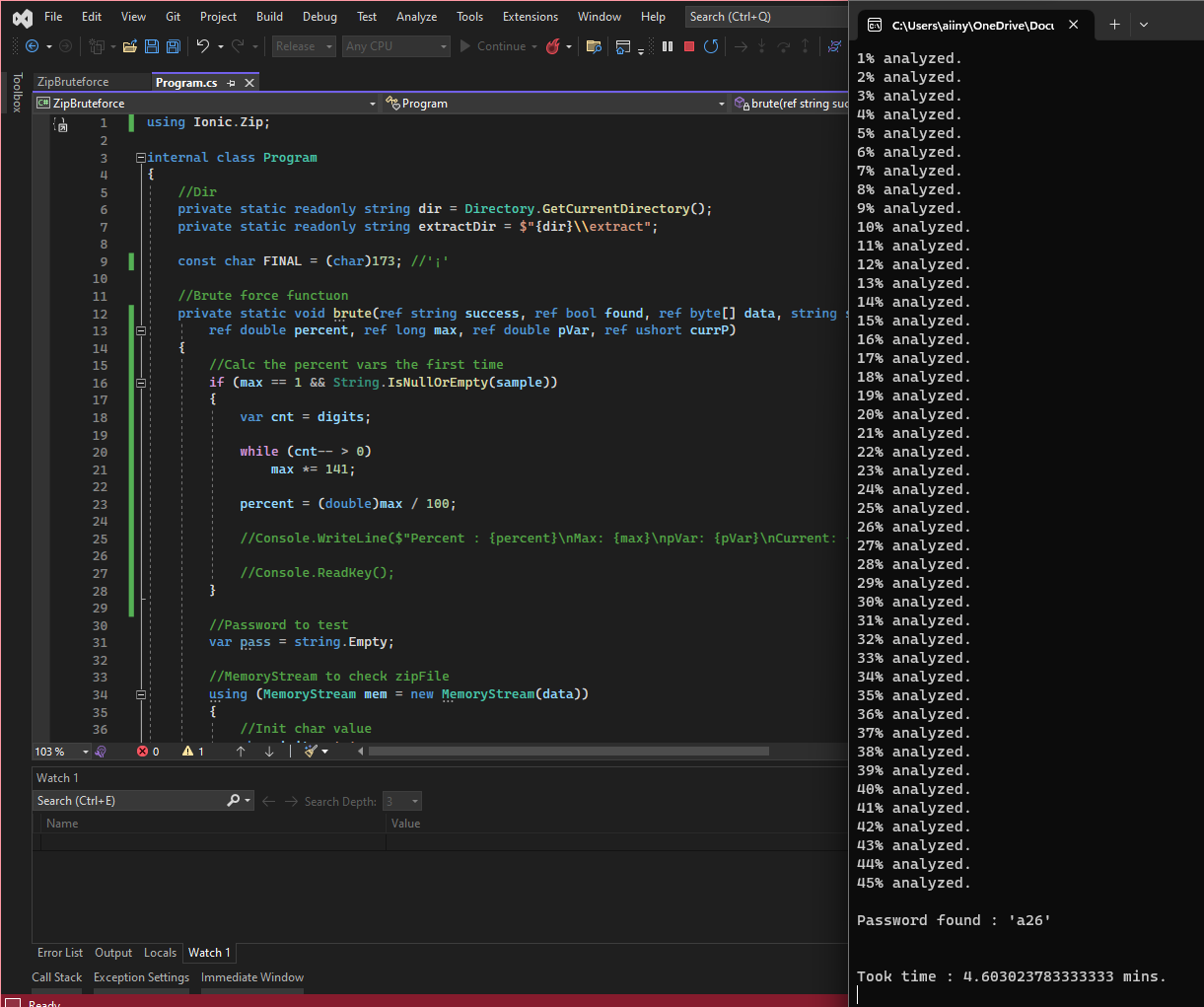 GitHub - starlyn1232/ZipBruteForce: ZIP password bruteforce using recursivity.