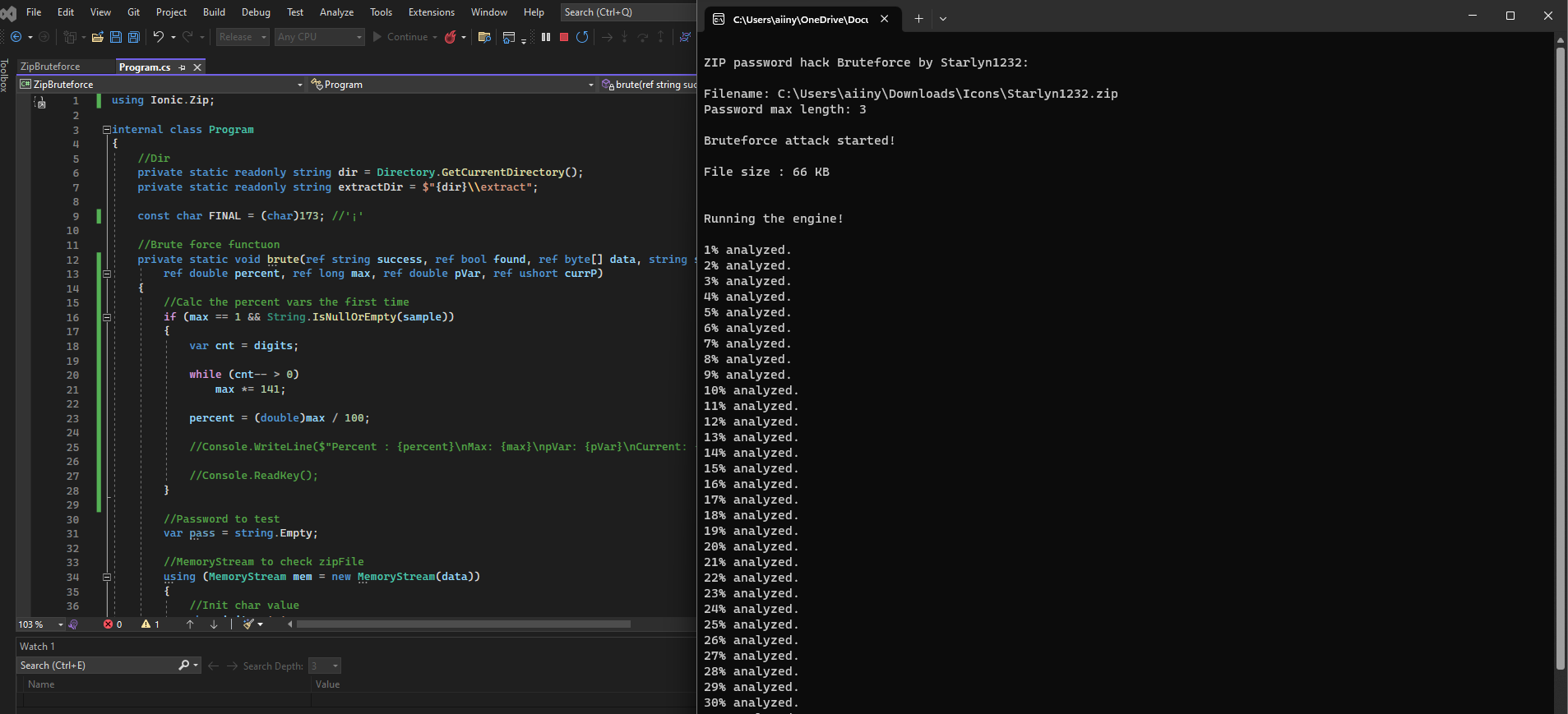 GitHub - starlyn1232/ZipBruteForce: ZIP password bruteforce using recursivity.