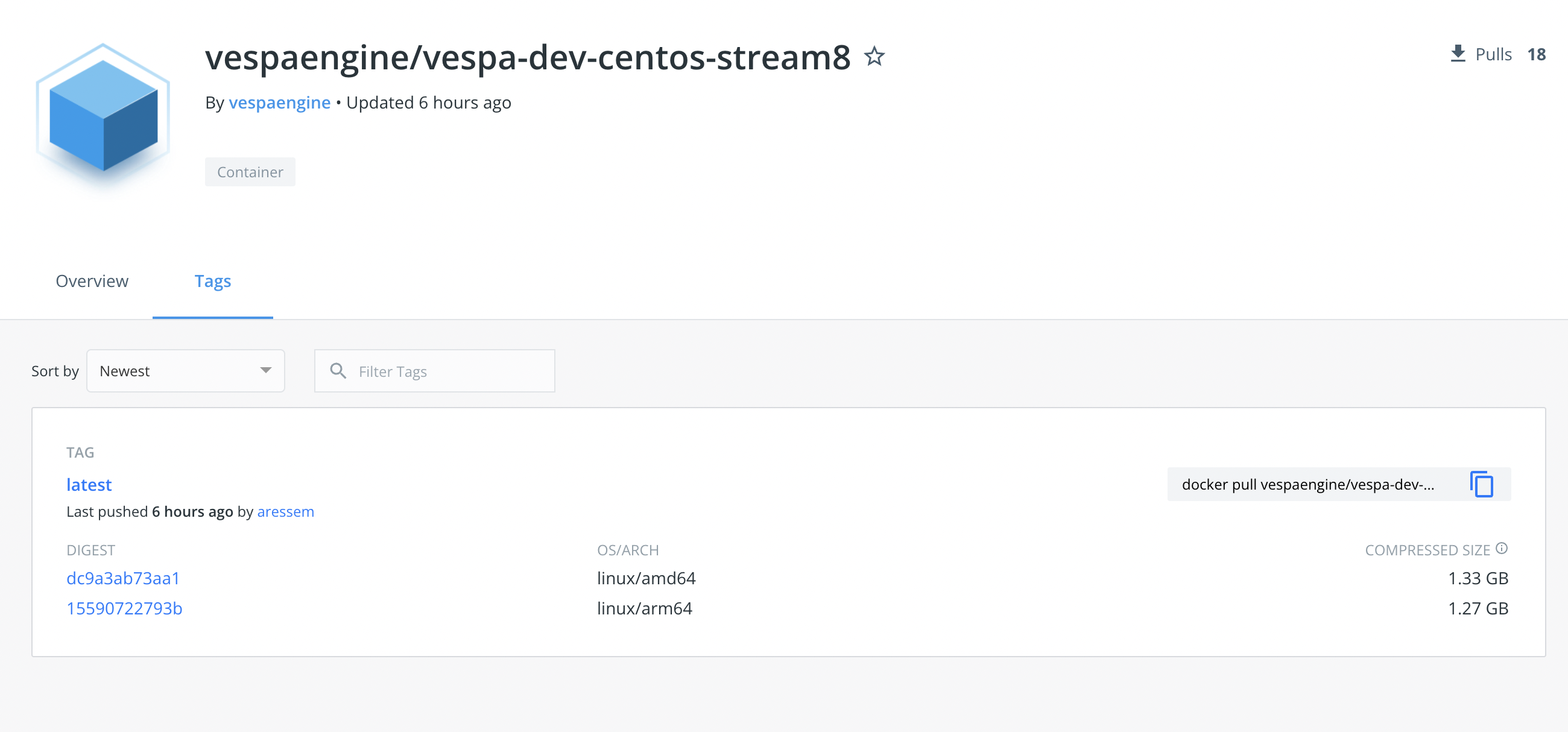 Please build vespaengine/vespa-dev-centos-stream8 as multi-arch, since aarch64 packages are ...