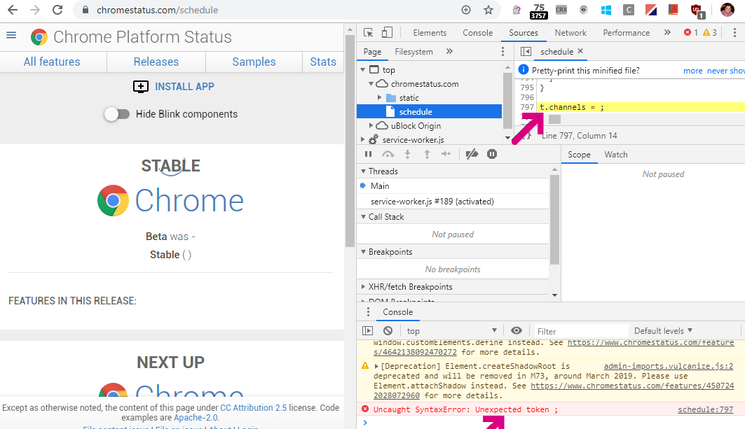 Make /schedule redirect to /features/schedule · Issue #639 · GoogleChrome/chromium-dashboard ...