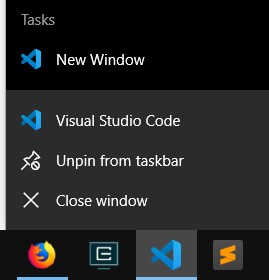 Taskbar Menu Item for Opening VSCode in Remote · Issue #76535 ...