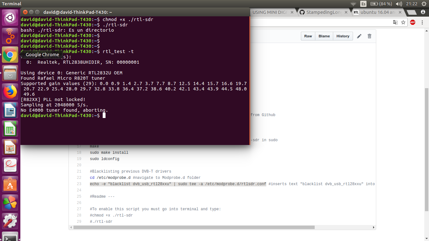USING MINI DIGITAL TV STICK RTL2832U 820T2 & SDR ON GRC · Issue #1 ...