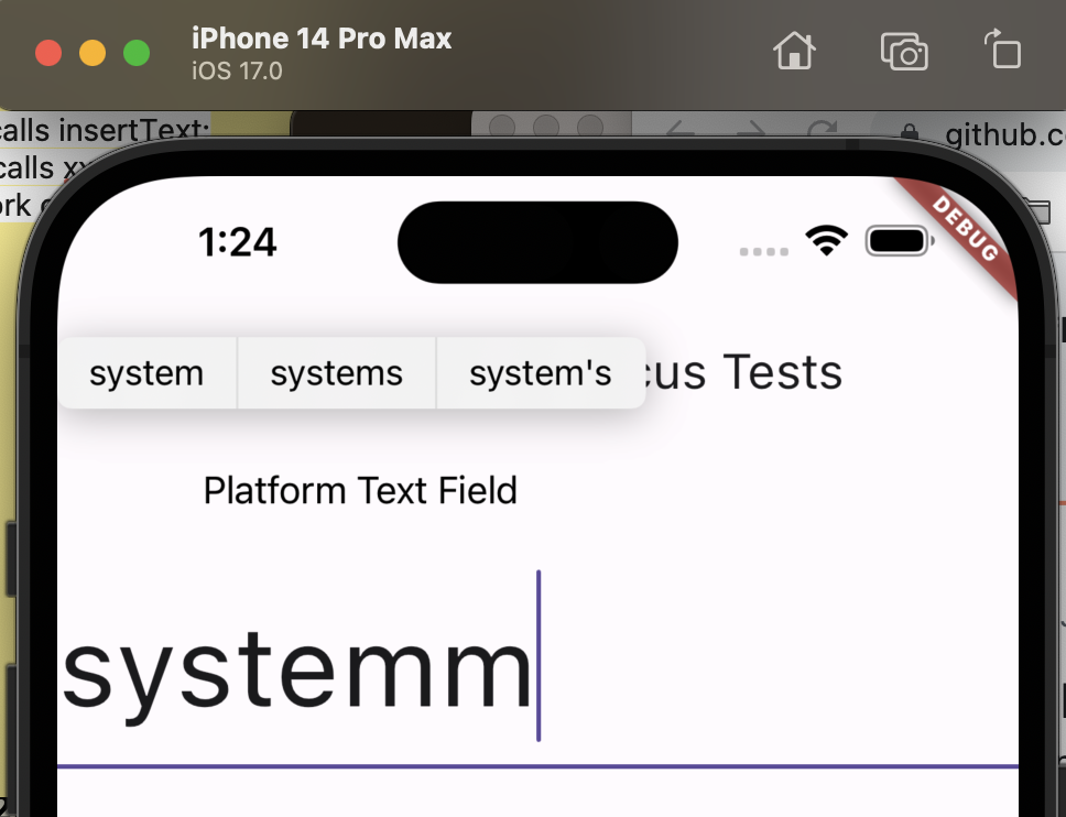 [ios][ios17]Auto correction candidate menu button does not show up in iOS 17 · Issue #132594 ...