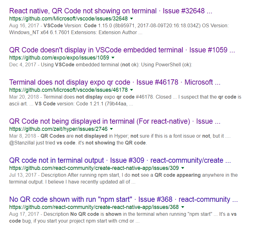 QR Code not being displayed in terminal (For react-native) · Issue #2746 · vercel/hyper · GitHub