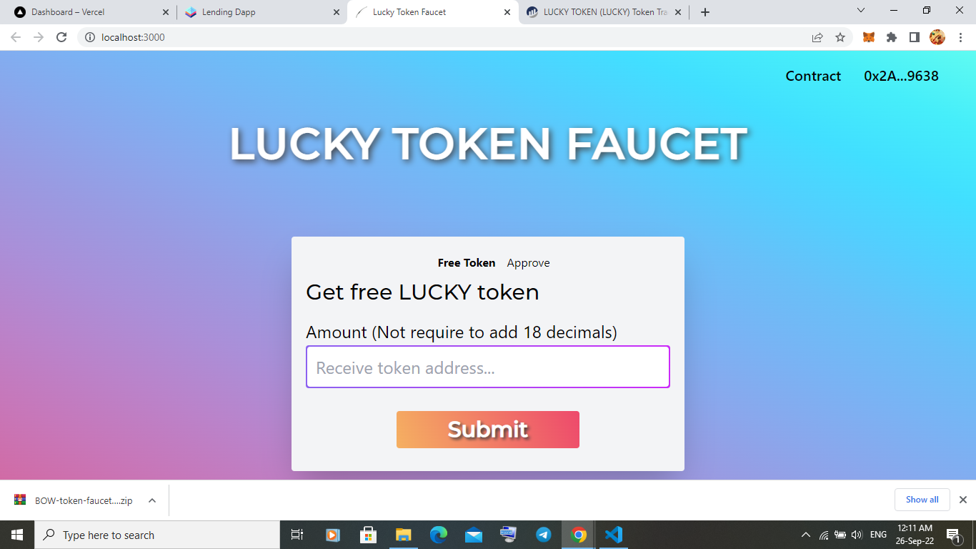 GitHub - luckyabhishek6/LuckyTokenFaucet