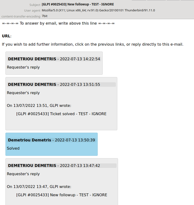 FOREACHtimelineitems does not include requester's followups when the requester answers by an ...