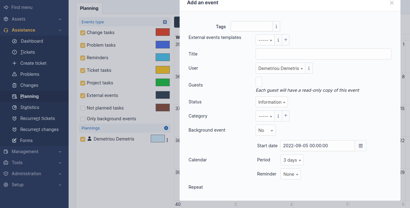 In Planning there is no the Save button · Issue #12714 · glpi-project/glpi · GitHub