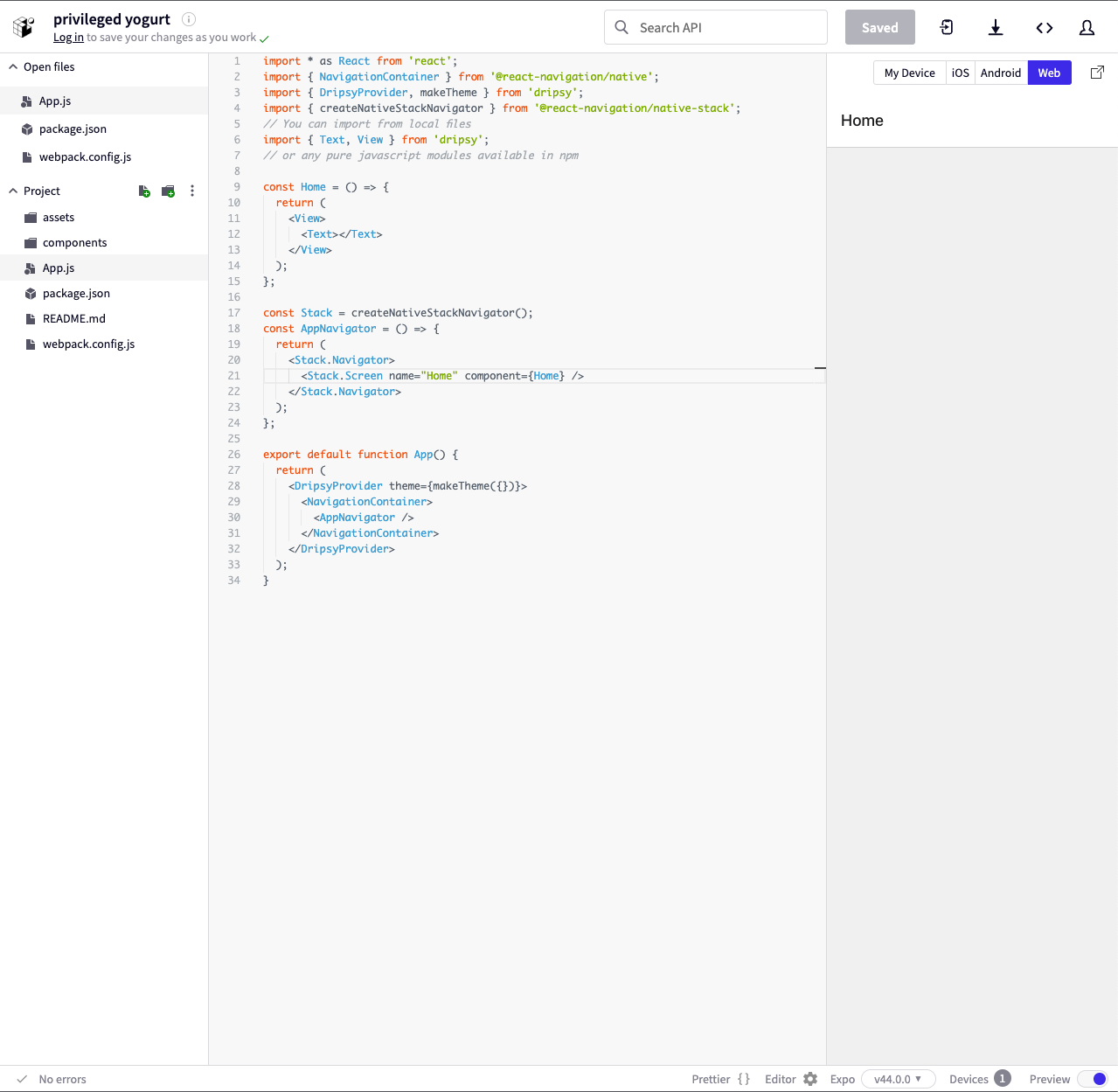 GitHub - mokuzuu/dripsy-react-navigation-issue-218