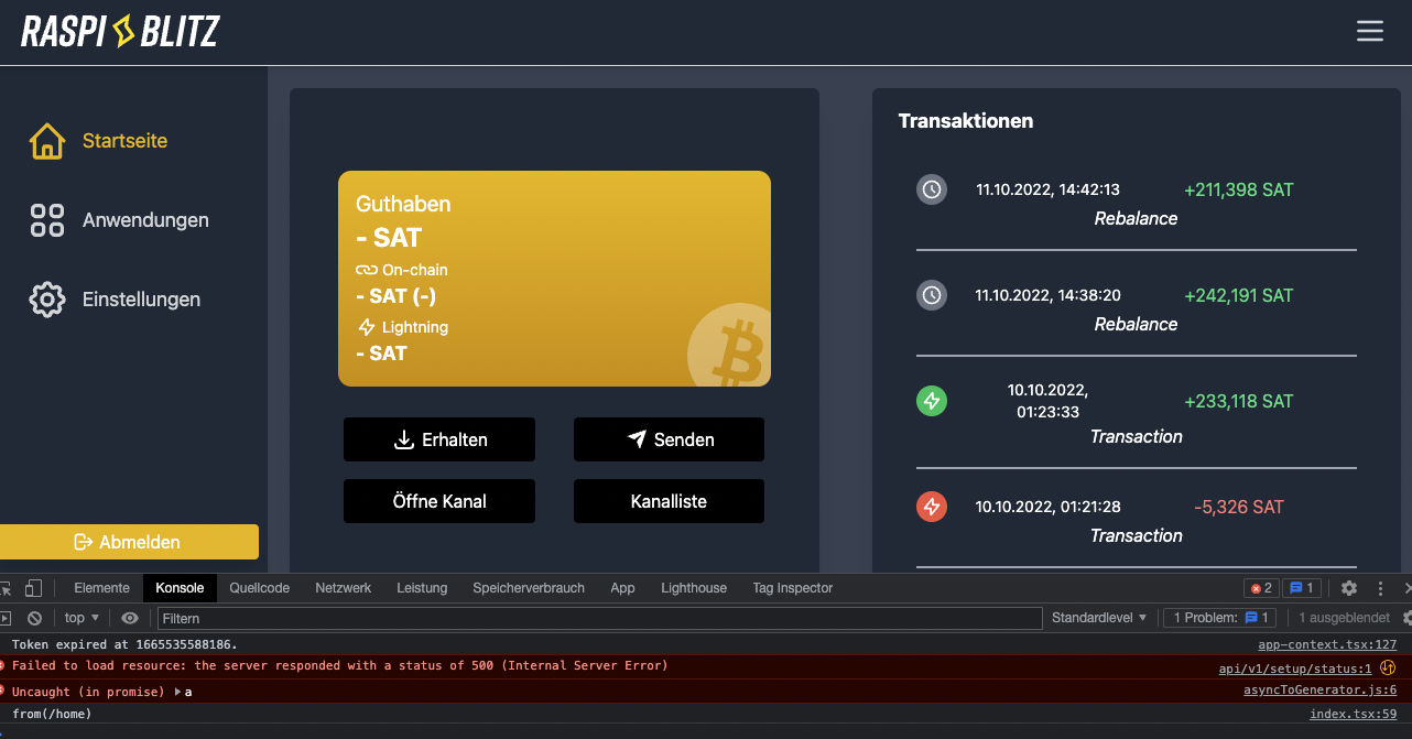 Webinterface Doesnt Receive Data From The Api · Issue 3262