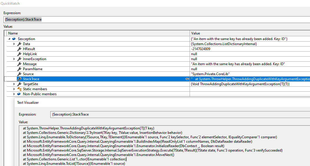 EF Core 3.1.1 - FromSQLRaw - multiple column names with same name in select from different ...