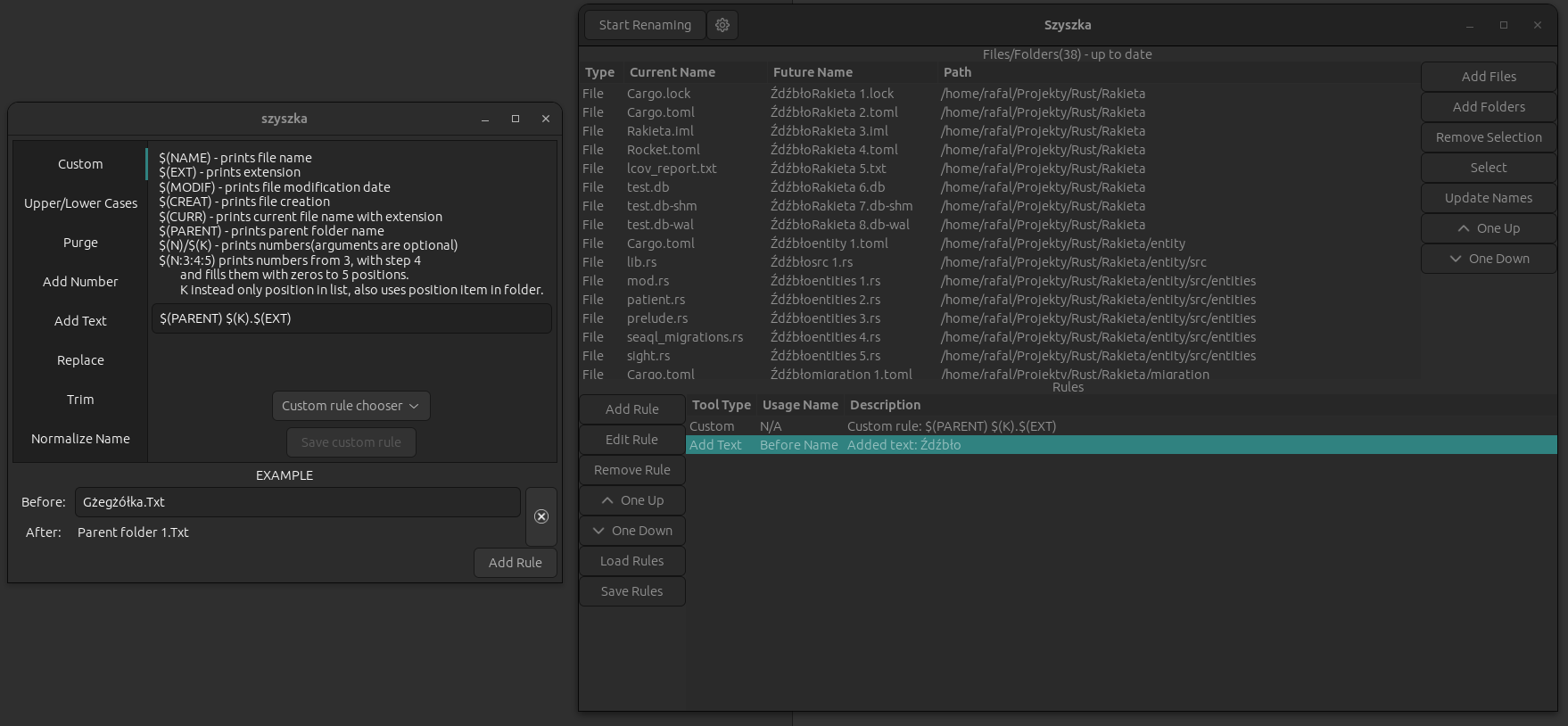 GitHub - qarmin/szyszka: Szyszka is fast and powerful file renamer