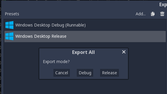 Cant Export Debug And Release Builds At The Same Time · Issue 24028 4011