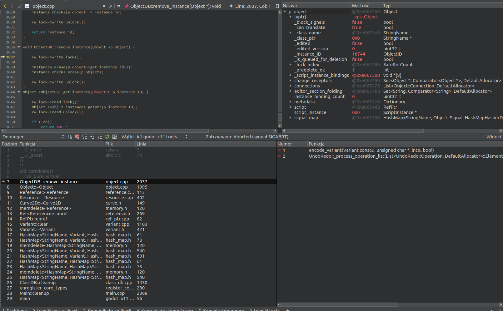 "Pure virtual method called" after exit Dodge the Creeps (Curve2D destructor) · Issue #27446 ...