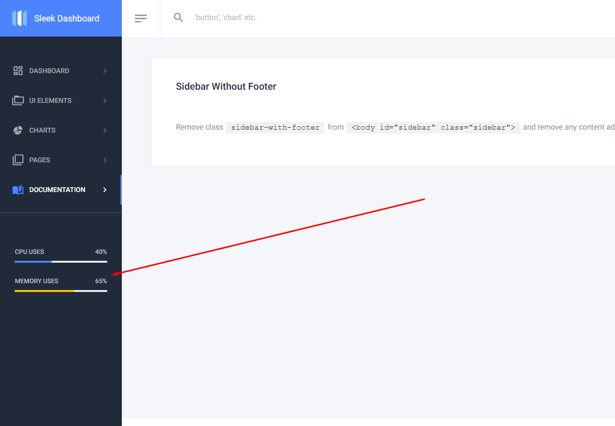 Sidebar footer breaks in initial load · Issue #230 · themefisher/sleek-bootstrap · GitHub