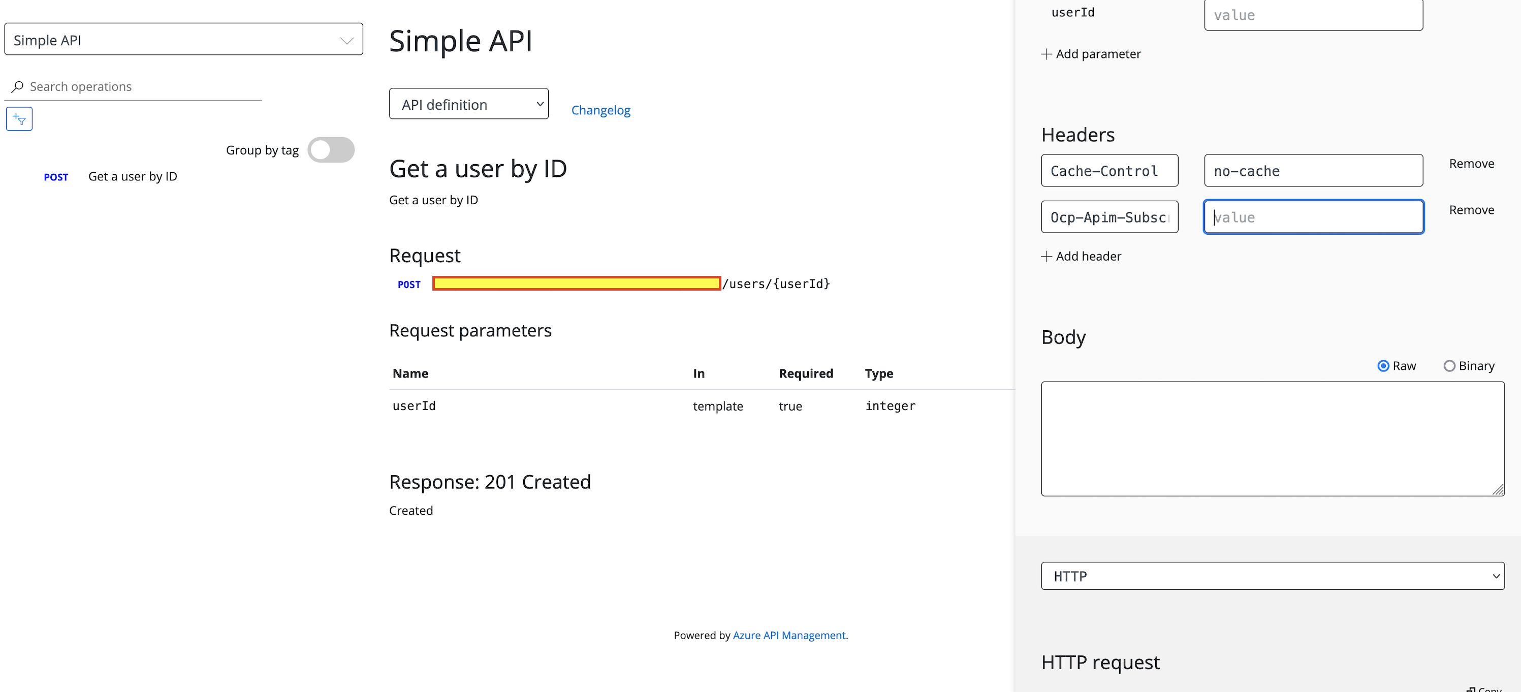 Publishing POST API endpoint without body, Body textarea is getting displayed on UI · Issue ...