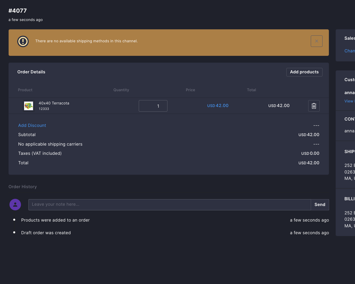 [Feature] Remove doubled warning in order details · Issue #3061 · saleor/saleor-dashboard · GitHub