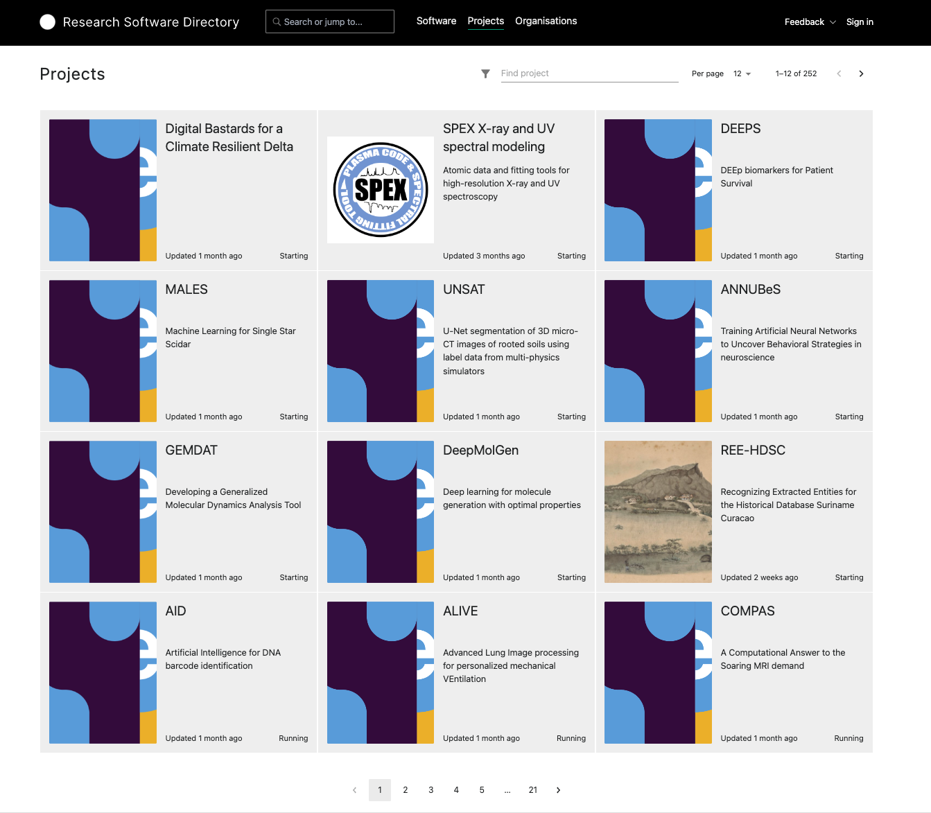 Possibility to remove the projects page grid · Issue #794 · research-software-directory/RSD-as-a ...