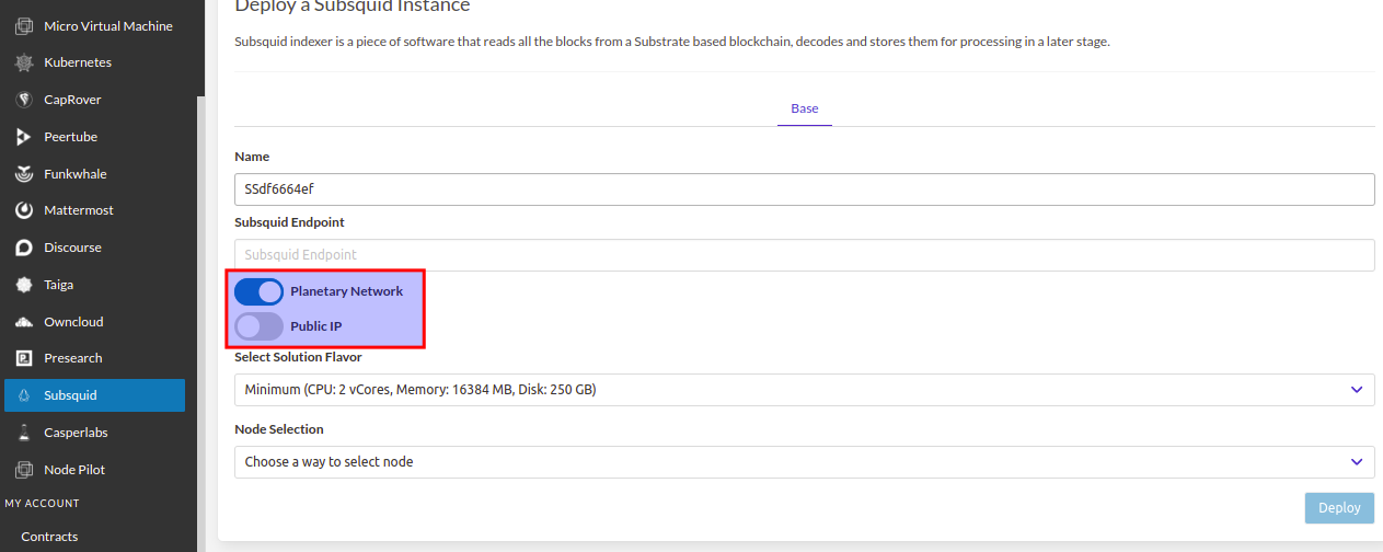Subsquid: Hide planetary option in the deployment · Issue #971 · threefoldtecharchive/grid ...