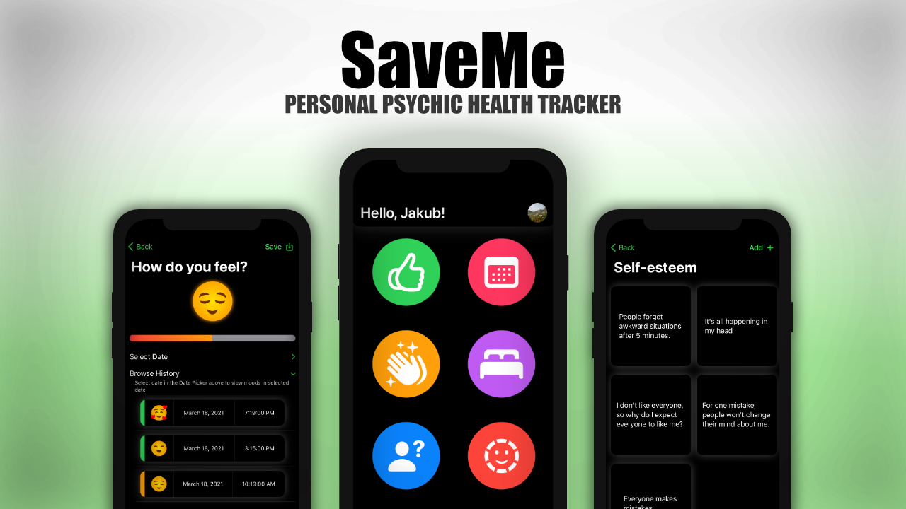GitHub - gph4ppy/SaveMe: Personal psychic health tracker