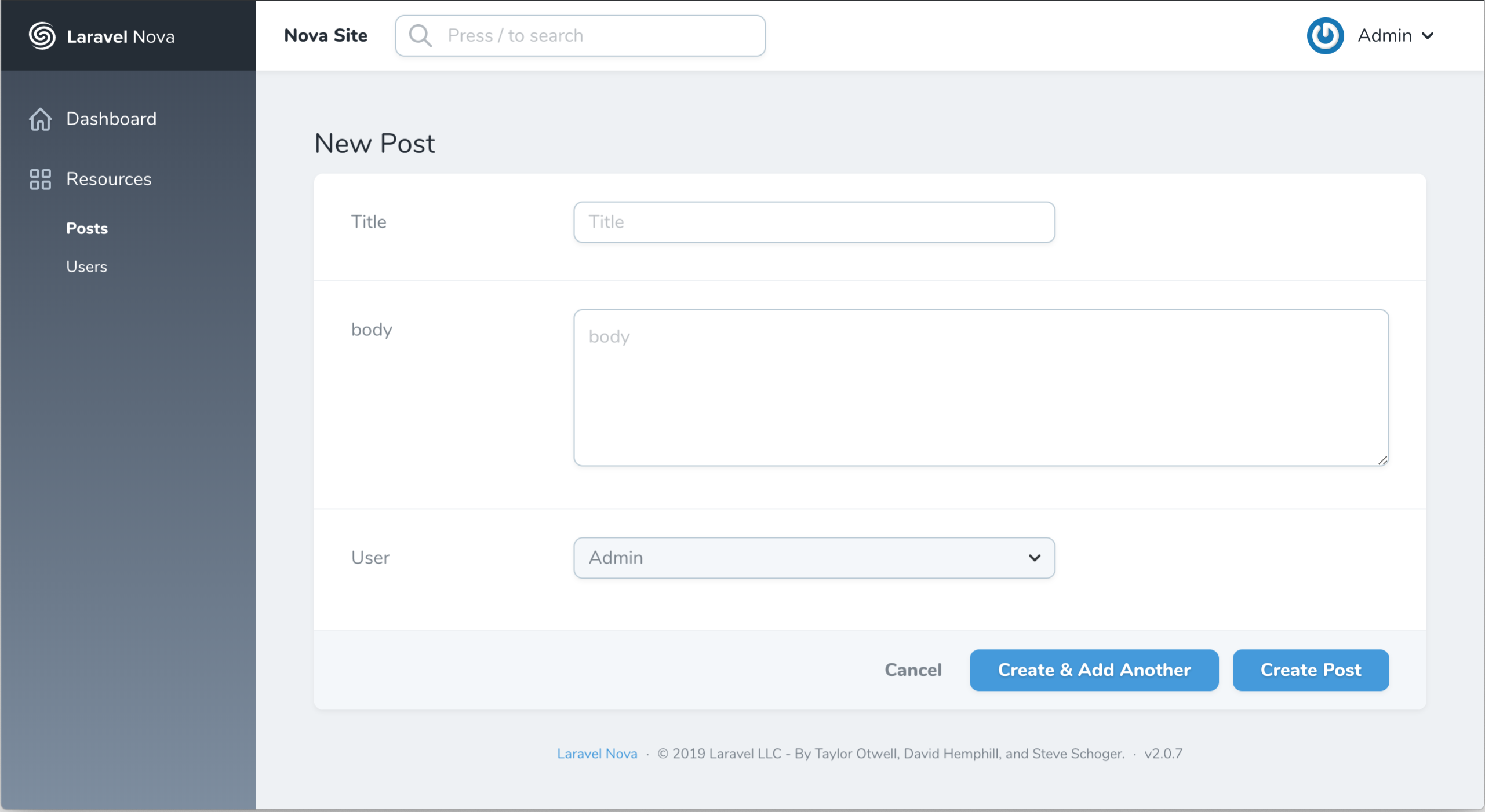 Belongsto User Field Value Back To Null After Click Add Button · Issue 1707 · Laravelnova