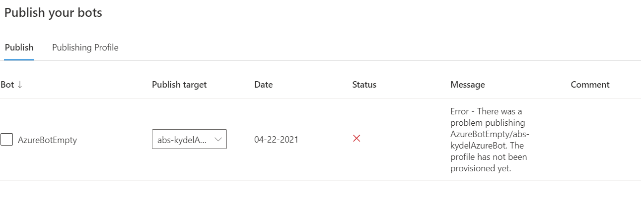 [Feedback] Composer should automatically provision resources for you if you try to publish ...