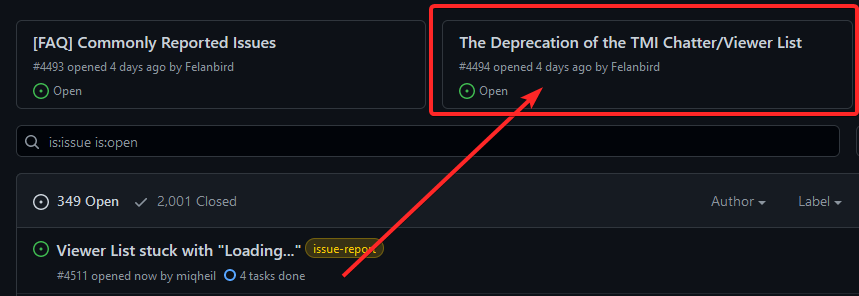 Viewer List stuck with "Loading..." · Issue #4511 · Chatterino ...