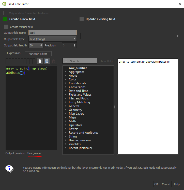 Cannot Update Field Using Field Calculator With Attributes Expression