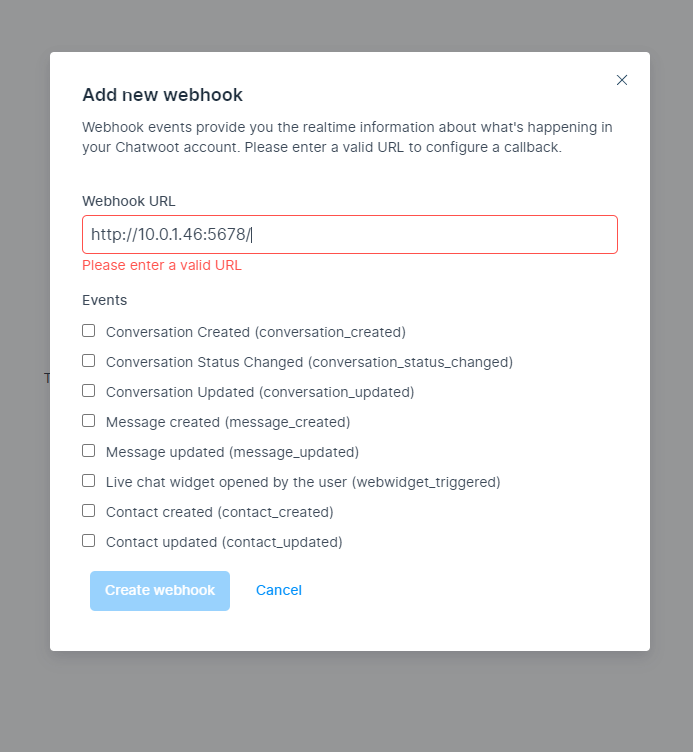 Its Not Possible To Add Webhooks That Do Not Have Fqdn · Issue 7854 · Chatwootchatwoot · Github