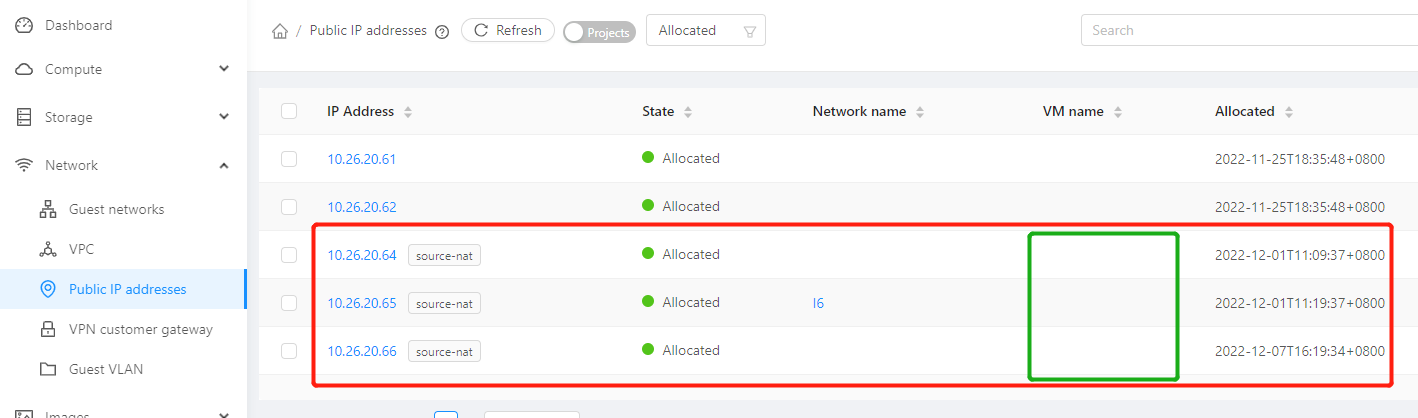 The Public IP addresses can not display the VM name · Issue #7271 · apache/cloudstack · GitHub