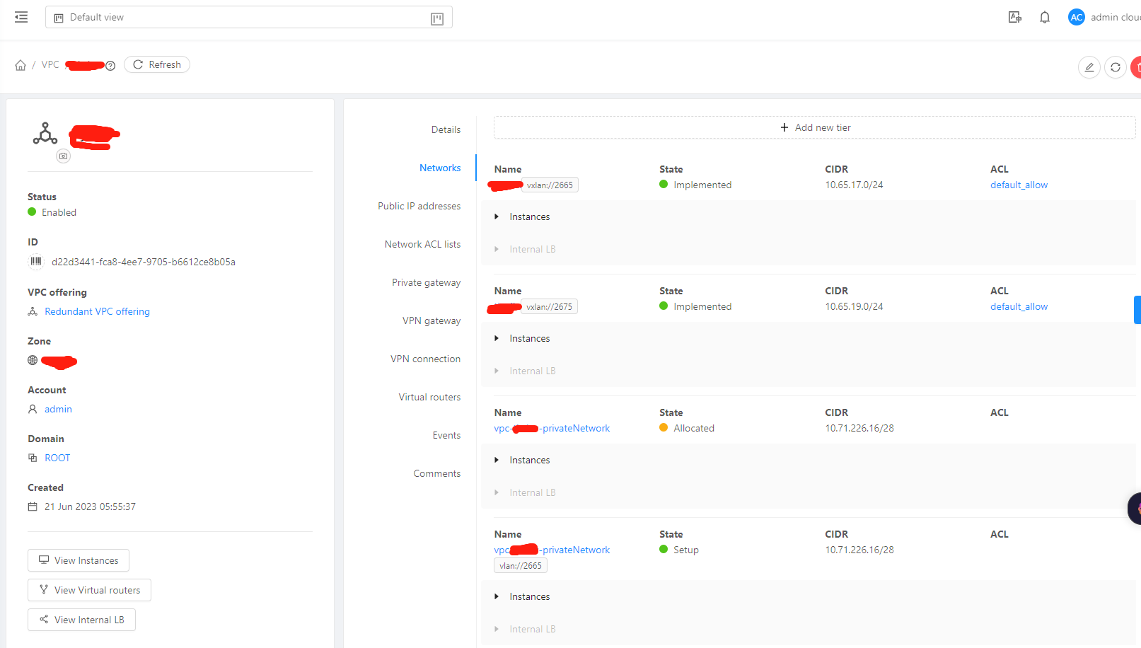 The corresponding Network Tier like vpc-XXX-privateNetwork cannot be automatically removed ...