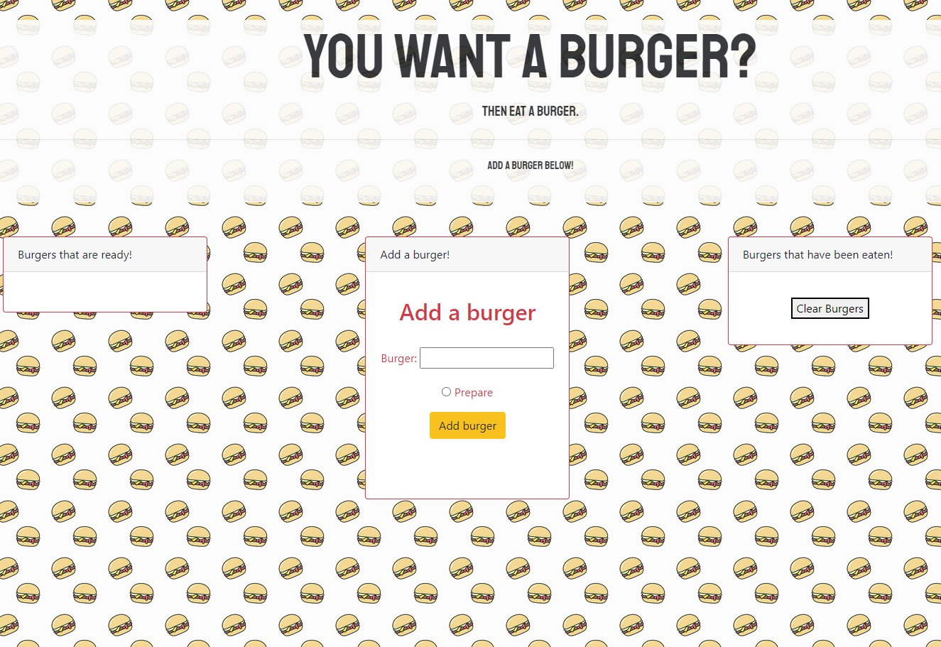 GitHub - tteenz/eatdaBurger
