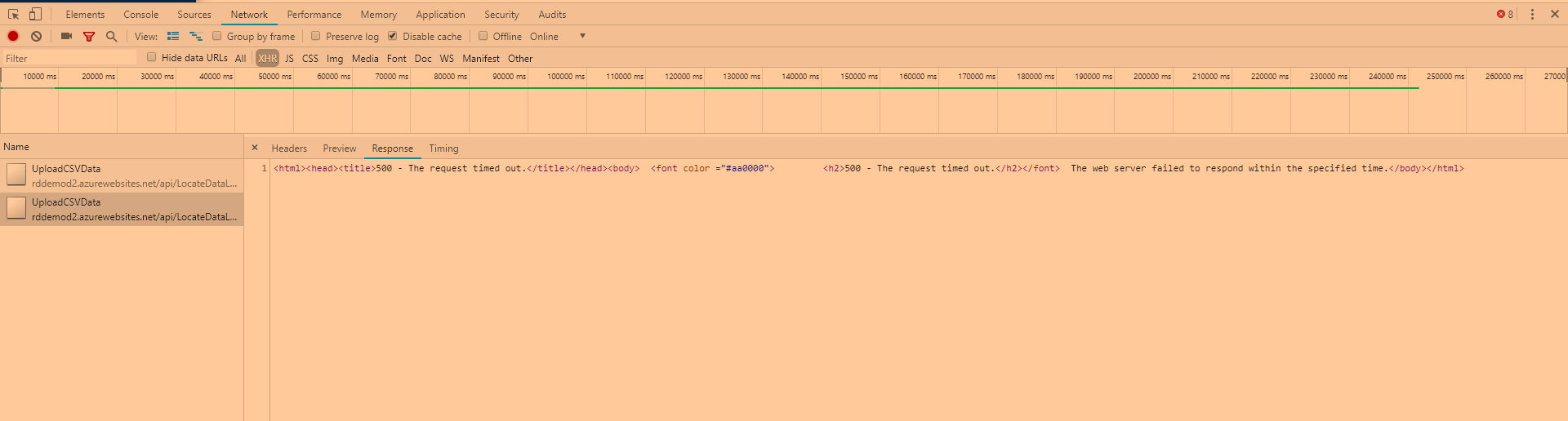 .net core 2.1(Web API) and angular 6 project on azure server giving error : 500 - The request ...